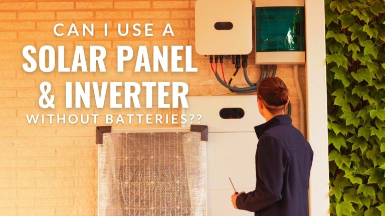 Can I use a solar panel and inverter without a battery? (batteries are CRITICAL in this scenario!)